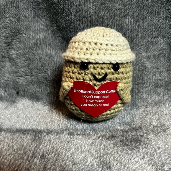 Accents | Positive Emotional Support Crochet Succulent Coffee Bean ...